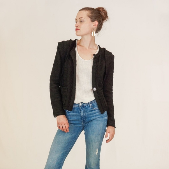 IRO | Jackets & Coats | Iro Aidan Boucle Jacket In Black | Poshmark
